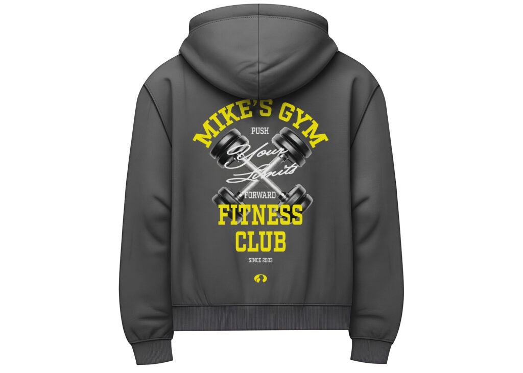 Fitness club Hoodie antracite - Mike's Gym
